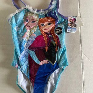 Disney | Swim | Frozen Elsa Anna Onepiece Girls Swimsuit | Poshmark